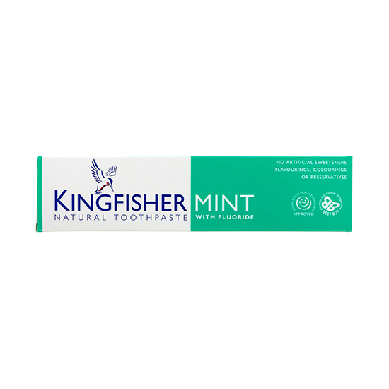 Natural Toothpaste Mint with Fluoride 100ml / Kingfisher - BeeOrganic